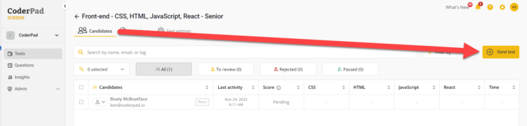 Candidate management - CoderPad Screen Docs
